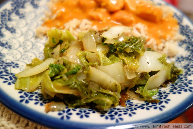 Farm Fresh Feasts: Simple Sautéed Chinese Cabbage--Thursday Quick Take