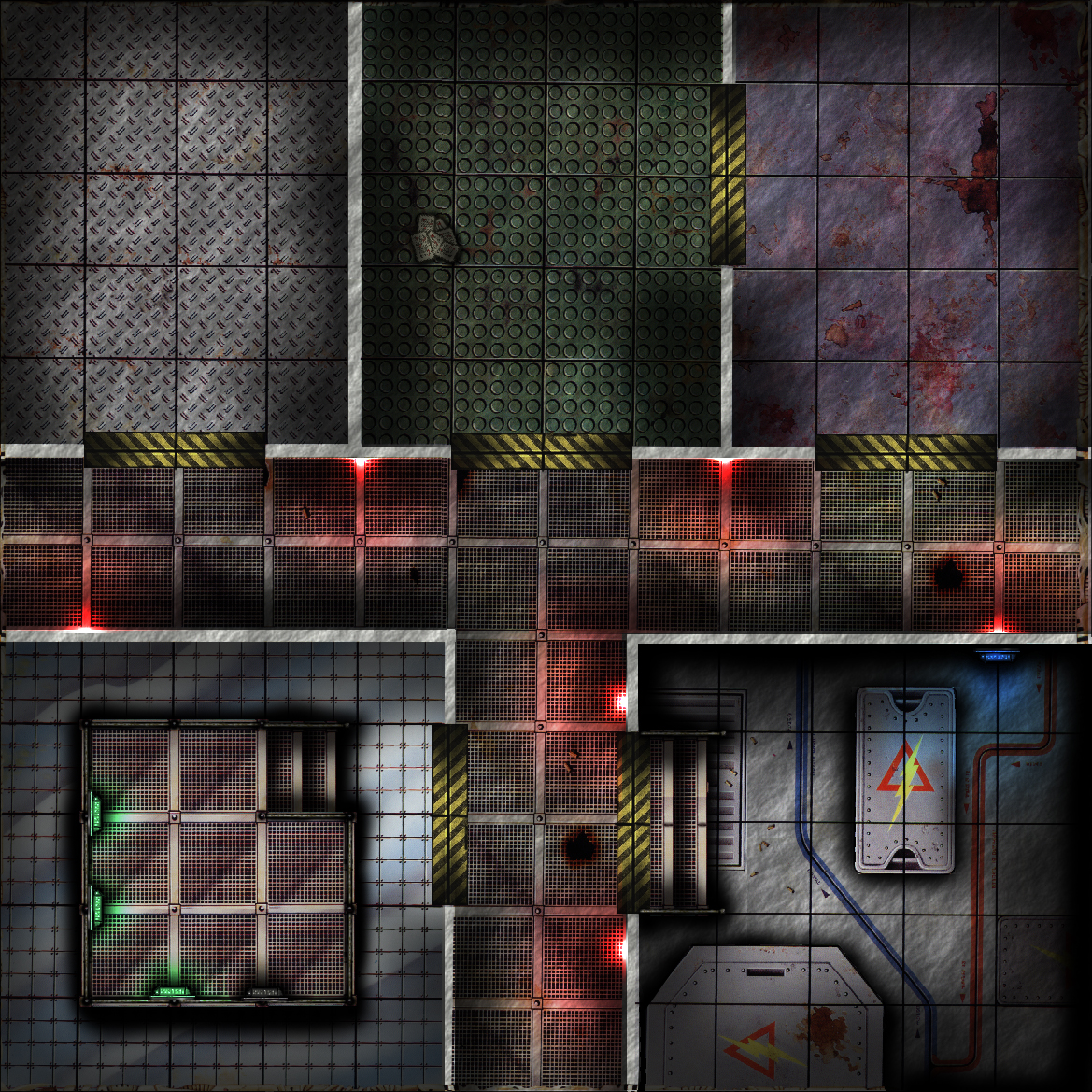 Free dungeon tiles to print: Remake Space Crusade par Camus
