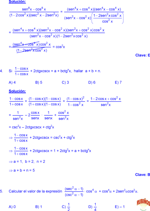 IDENTIDADES TRIGONOMETRICAS EJERCICIOS RESUELTOS EN PDF