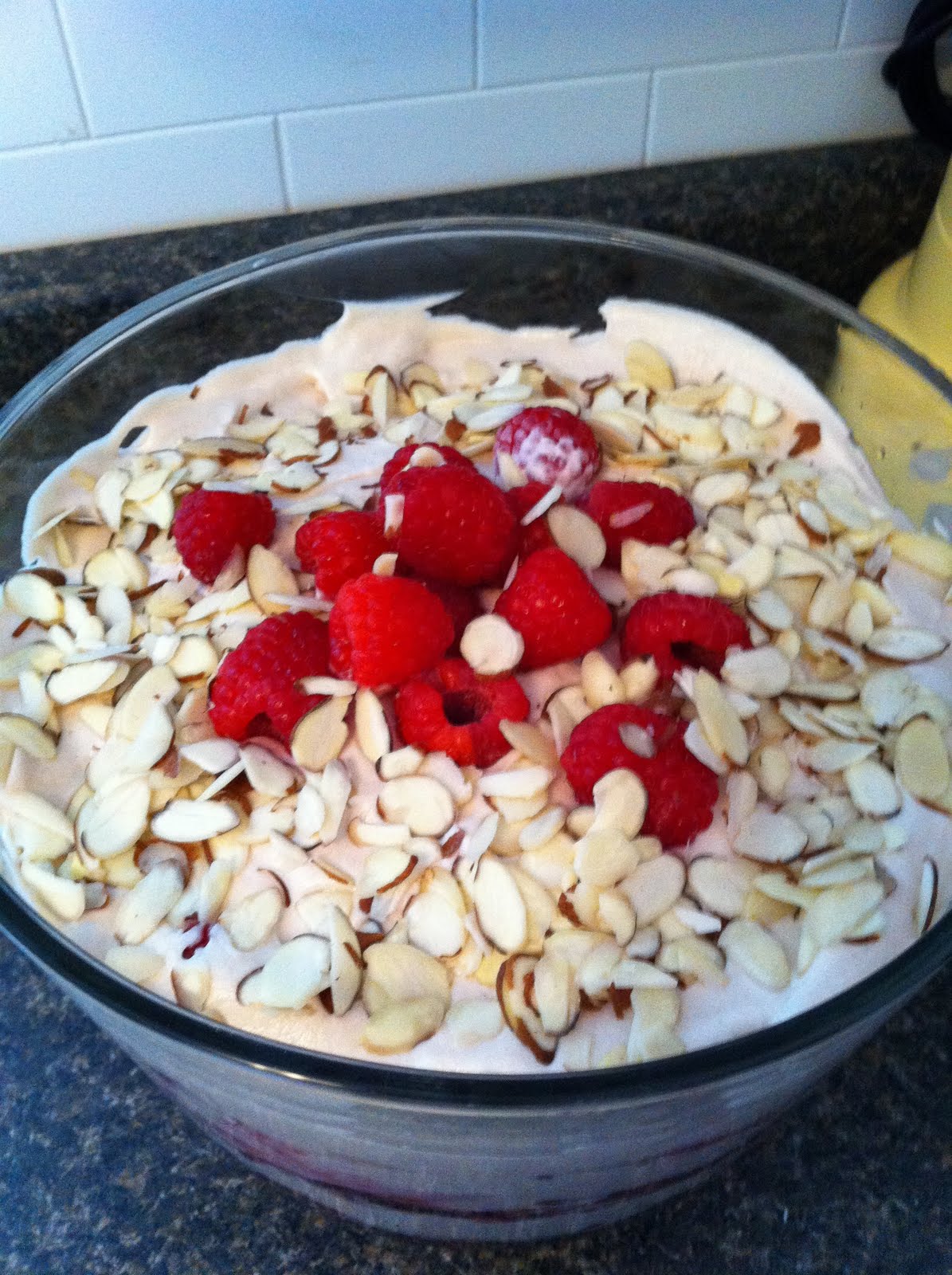 39° North: Raspberry, Almond, & White Chocolate Trifle