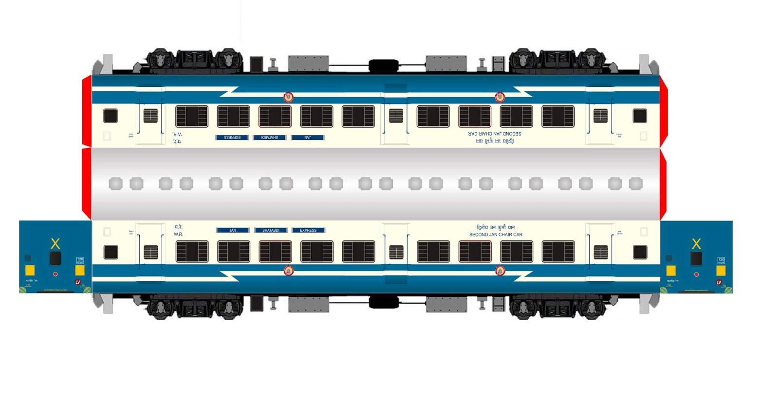 Jan shatabdi express papercraft
