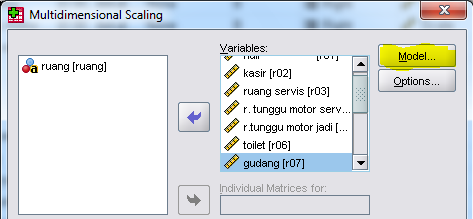 Membuat denah dengan MULTIDIMENSIONAL SCALLING software SPSS