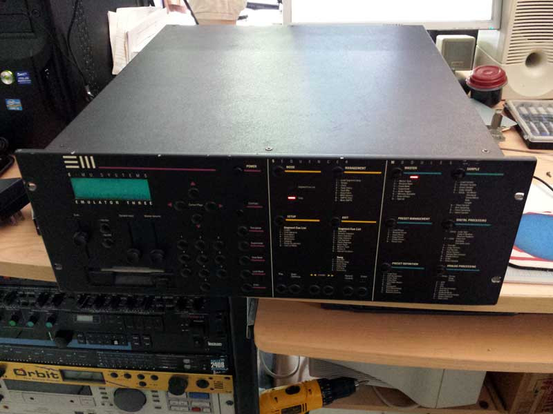 MATRIXSYNTH: Emulator EMU EIII Black Rack Mount Digital Sampler with ...