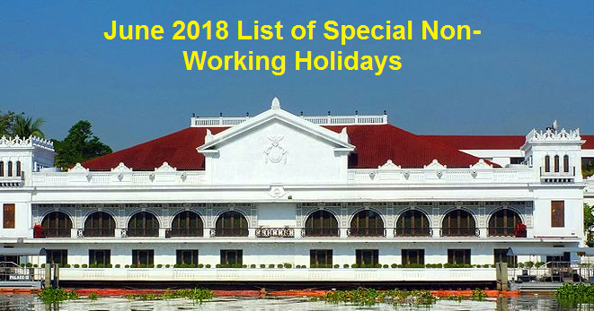 List of Special Non-Working holiday in Philippines for the month of ...
