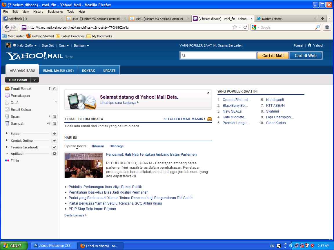 Blog Zulfin: Yahoo! Mail Beta