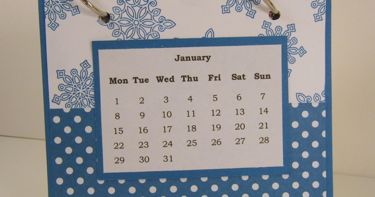 Personally Yours: January Stampin Class Project: 3D Flip Calendar