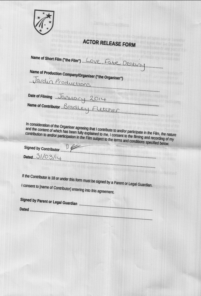 James Minton's A2 Media Blog: Actor release forms