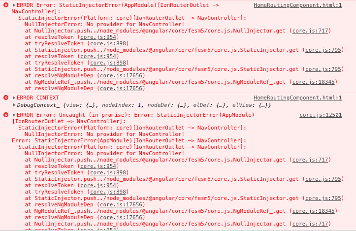 MyAcademic: Angular 7 + Ionic 4: No provider for NavController! (Clue ... MyAcademic: Angular 7 + Ionic 4: No provider for NavController! (Clue ...