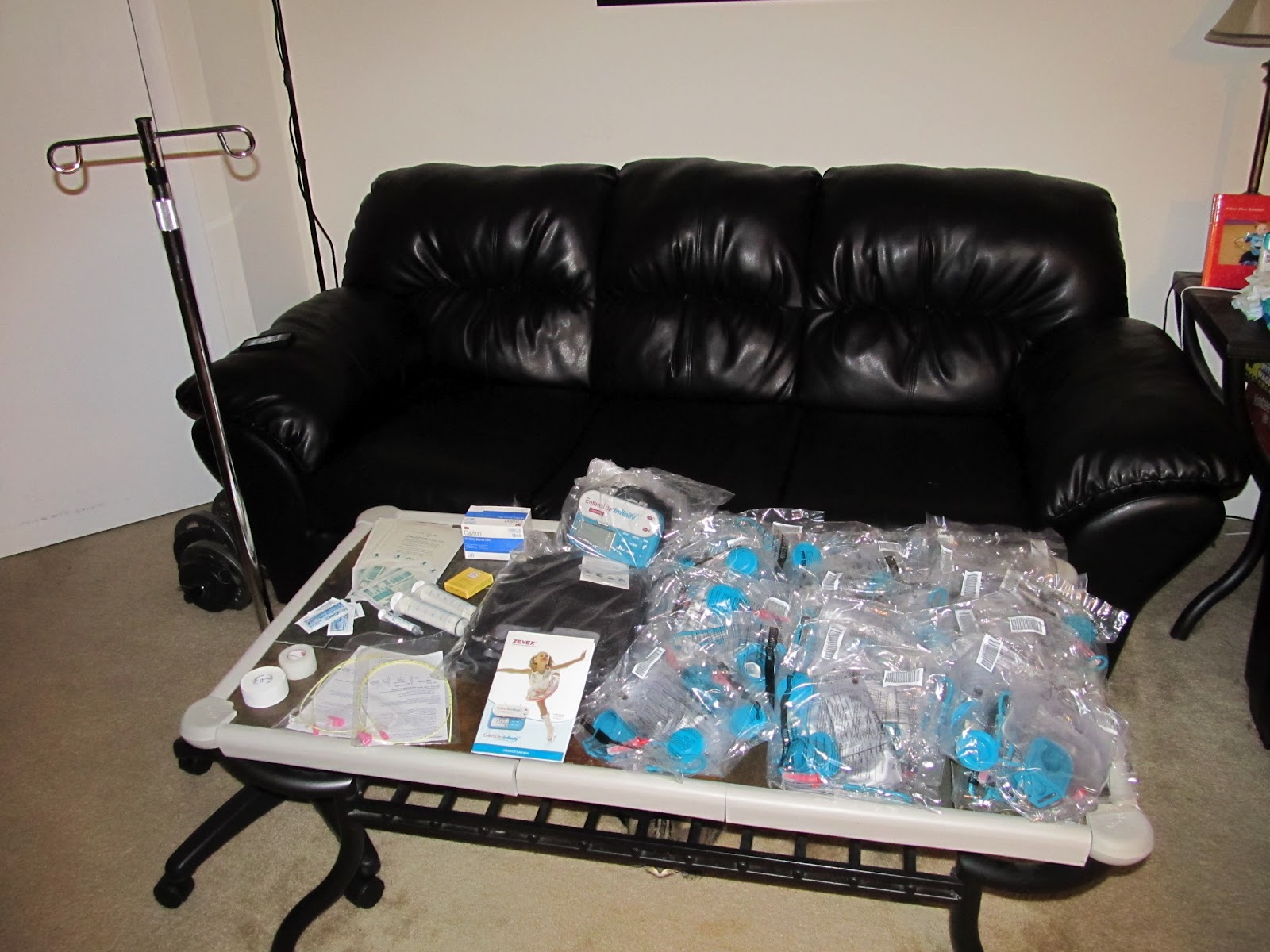 Aidan... With Eos: Feeding Tube: Tube Day