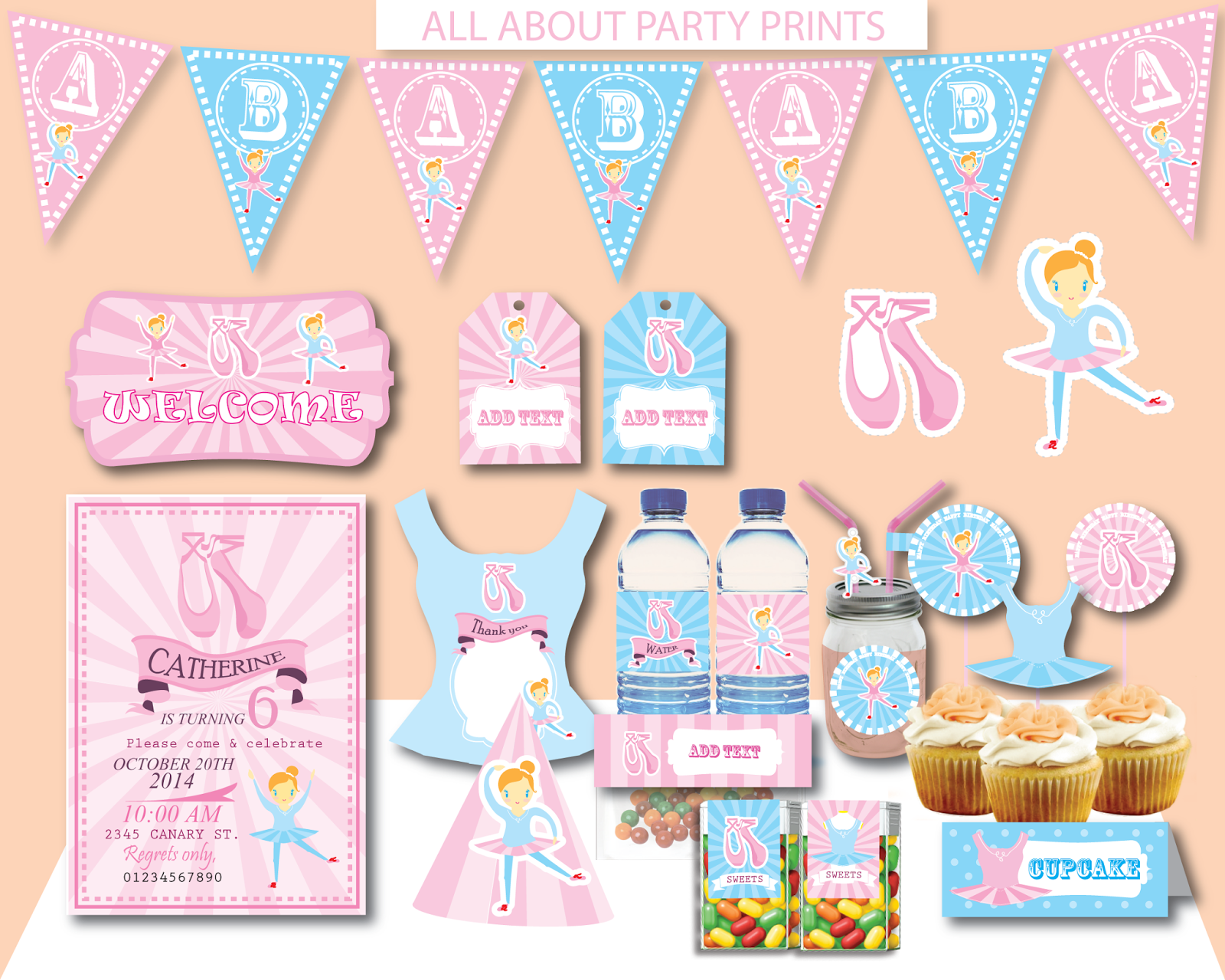 All About Party Prints: Ballerina Party Pack printables