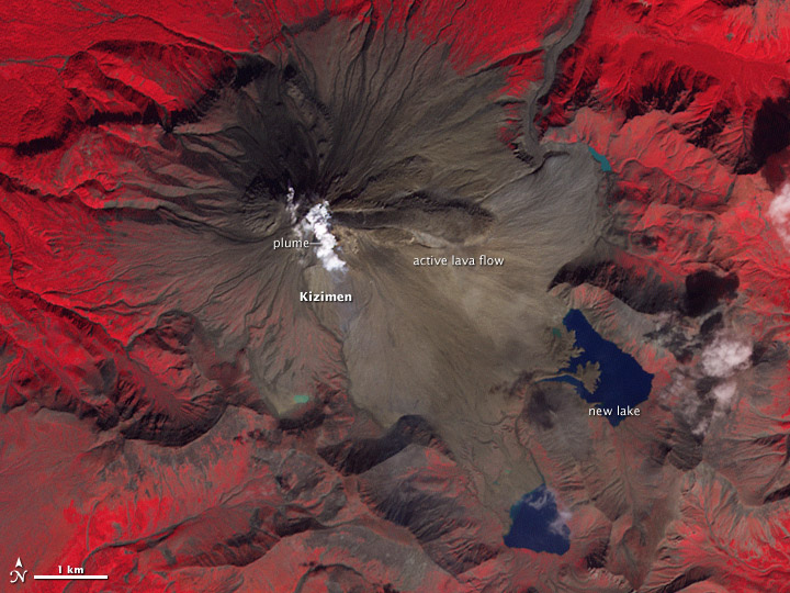 NASA Updates: Lava Flow on Kizimen Volcano