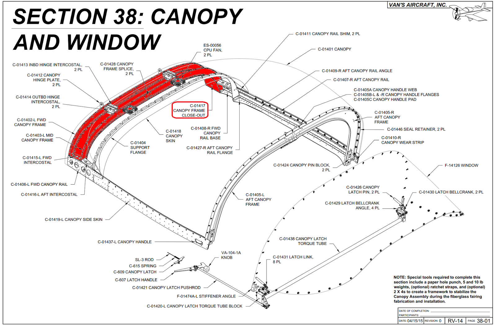 E's Van's RV-14A: December 2015