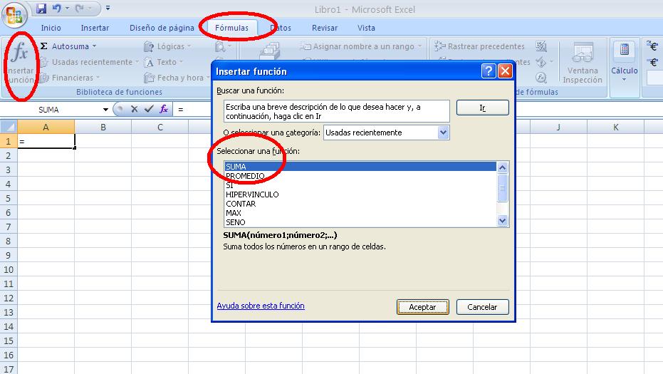 INÉS.ES: EXCEL. CÓMO UTILIZAR LAS FÓRMULAS