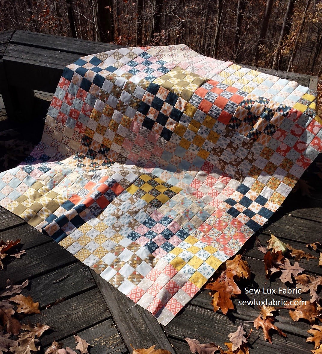 Sew Lux Fabric : Blog: Persimmon 16-Patch Quilt
