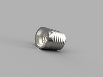 A Fusion 360 rendering of a thin wall insert.