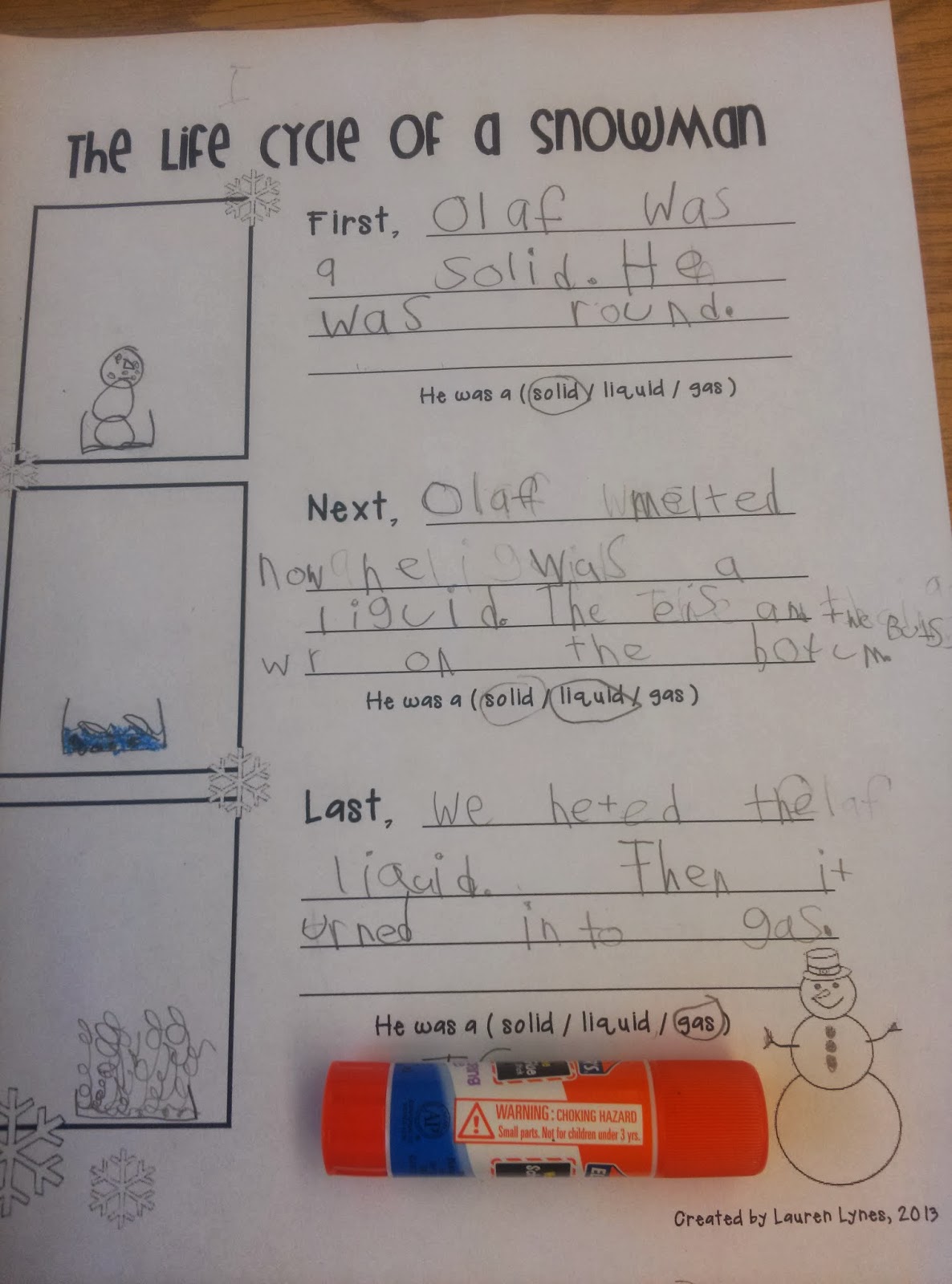 First Grade is a Treat!: The Life Cycle of a Snowman and So Much More!