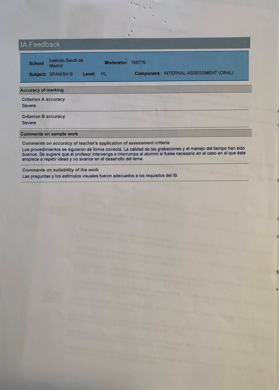 Portfolio by Marta Muley: International Baccalaureate Diploma