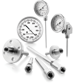 Termometros bimetalicos: Termopozos