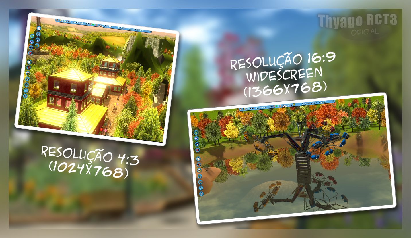 Tutorial : Como jogar o RCT3 em Widescreen