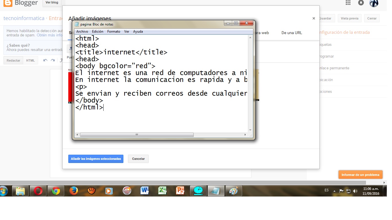 tecnoinformatica: ejercicios de aplicación html
