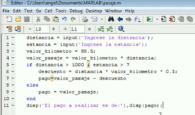 Notas-udea-2015-1: EJEMPLOS DE ALGORITMOS ESTRUCTURAS EN MATLAB sema.6