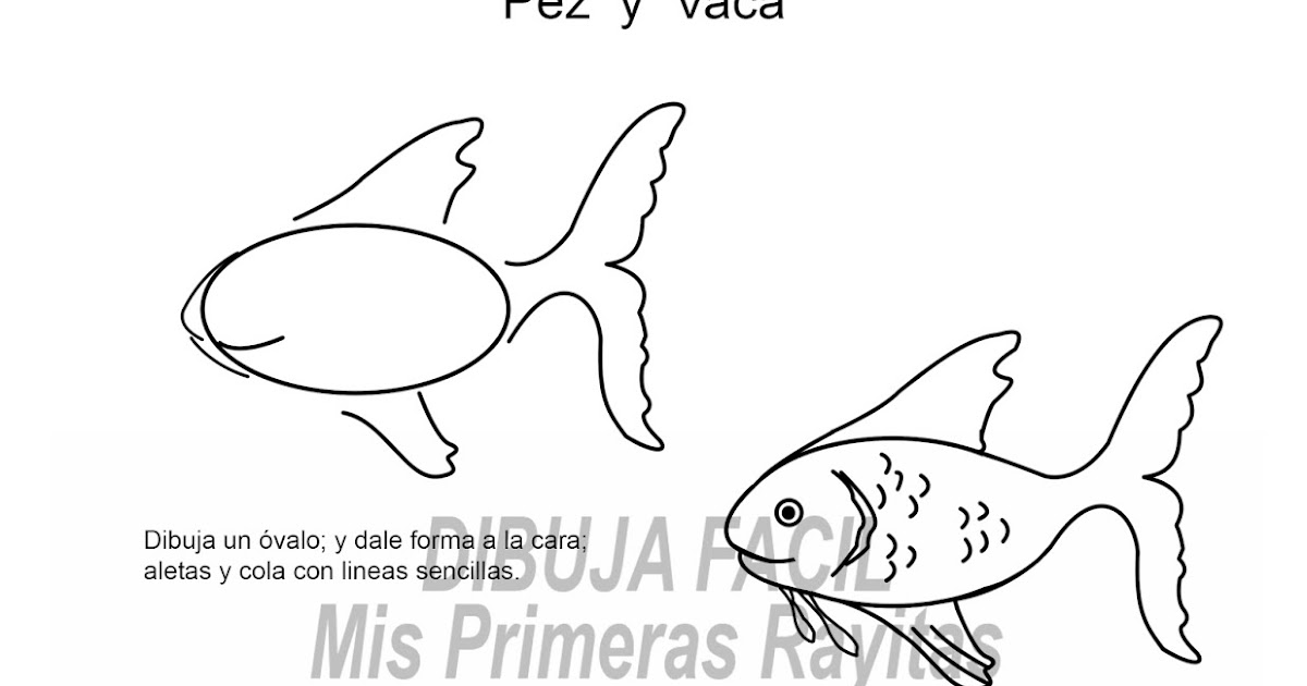 Dibujando con Ony.: Lección 35 - Pez y Vaca / Fish & Cow