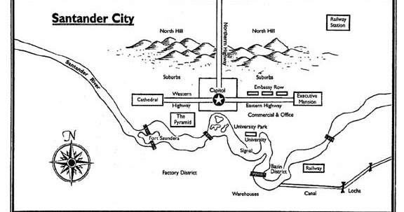 Map of Santander City