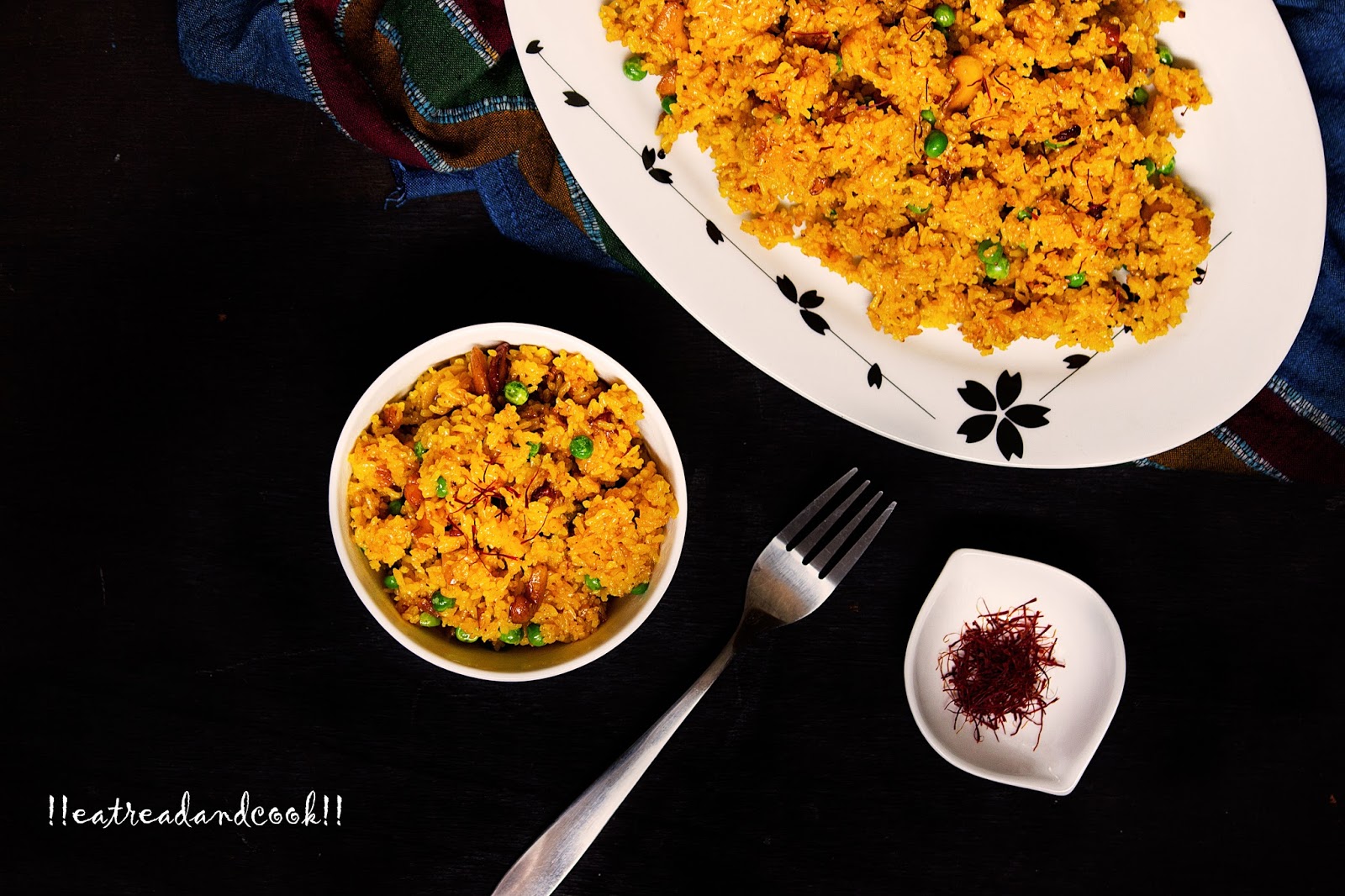 Basanti Pulao in Pressure Cooker