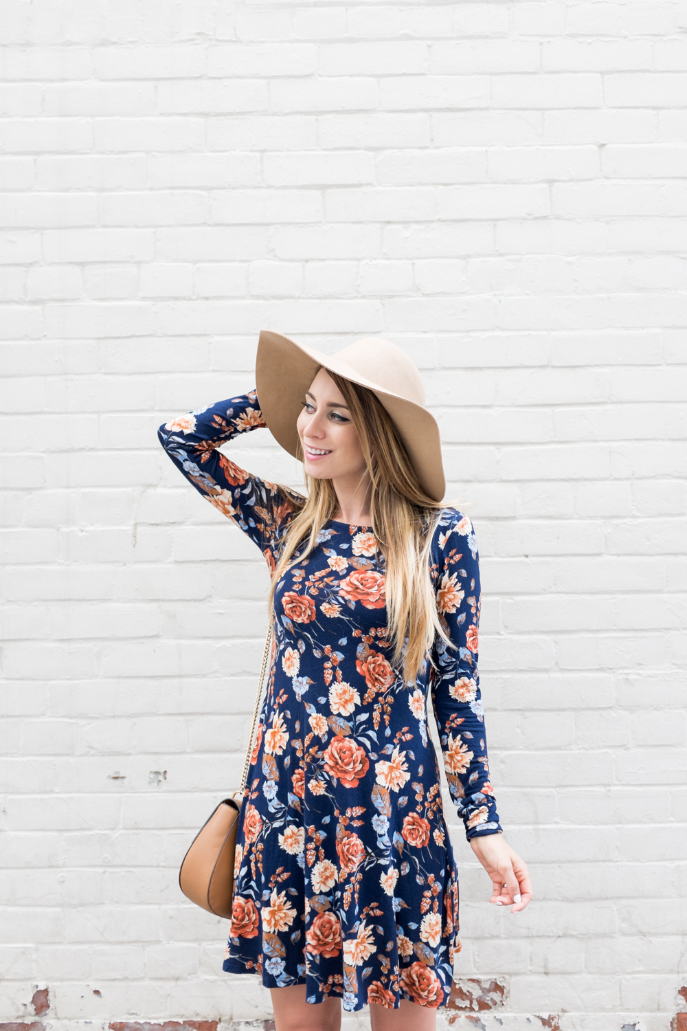 OOTD - Navy Floral Dress | La Petite Noob | A Toronto-Based Fashion and ...