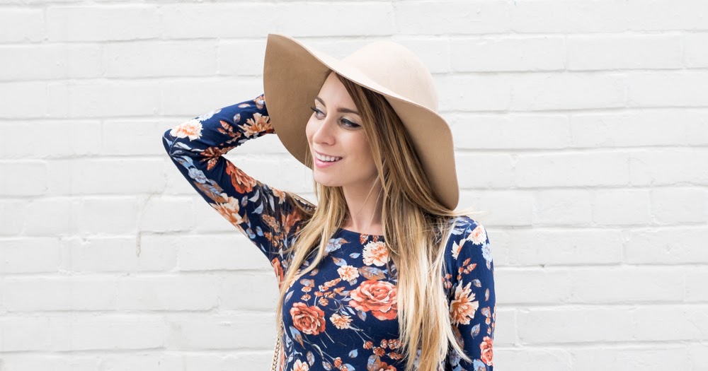 OOTD - Navy Floral Dress | La Petite Noob | A Toronto-Based Fashion and ...