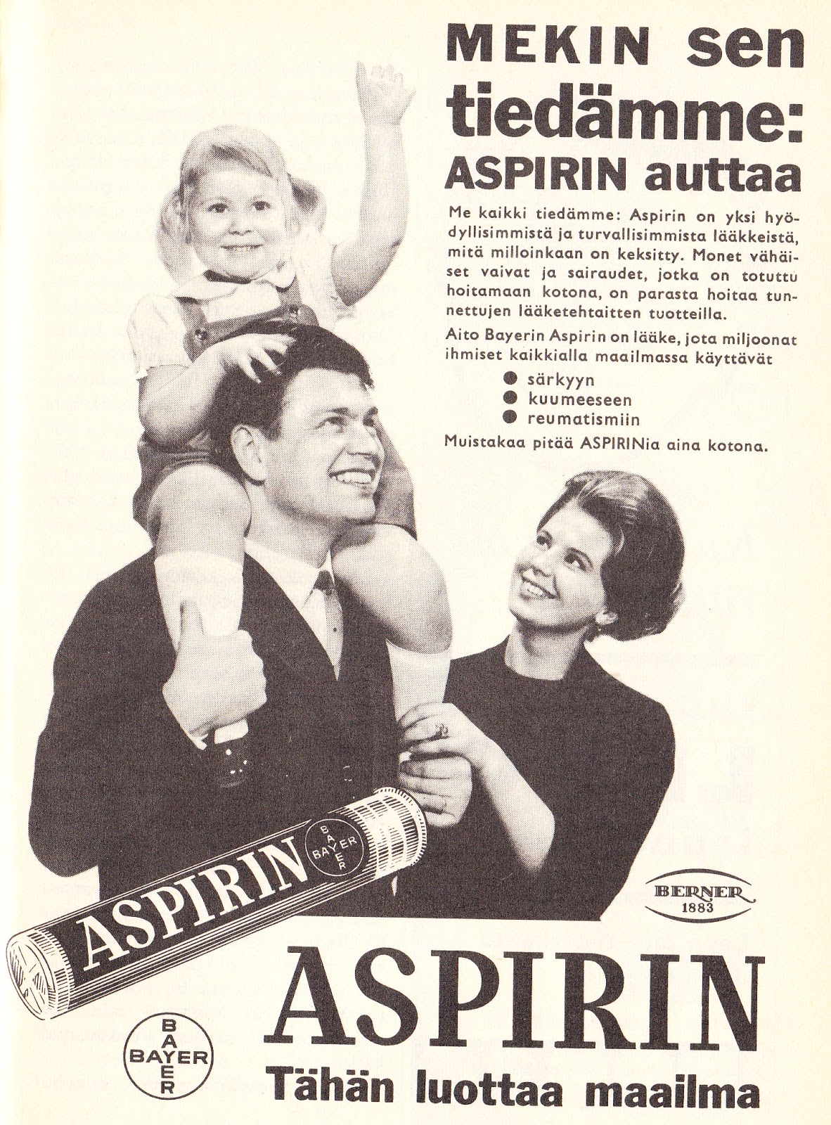 Vanhoja mainoksia: Aspirin 1929
