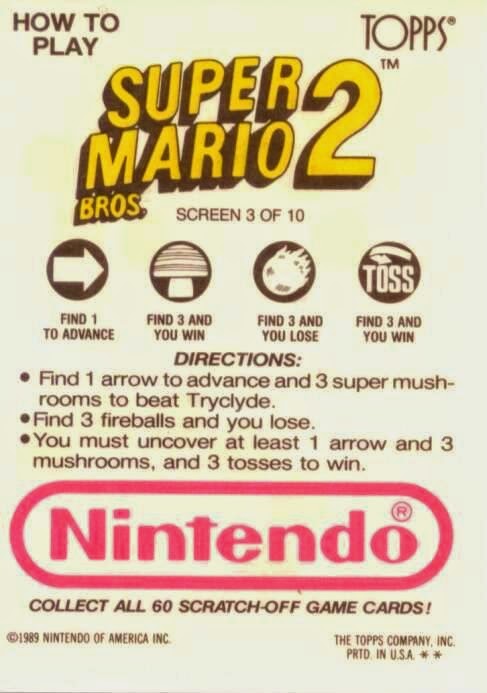 Adventures in Video Games: 1989 Topps Nintendo Game Pack Trading Cards