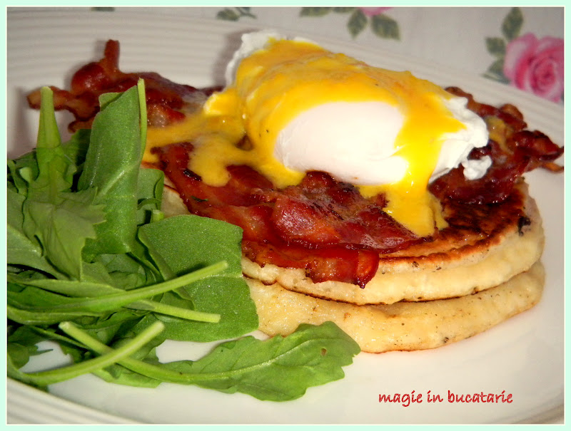 Magie in bucatarie...: Oua Benedict cu pancakes