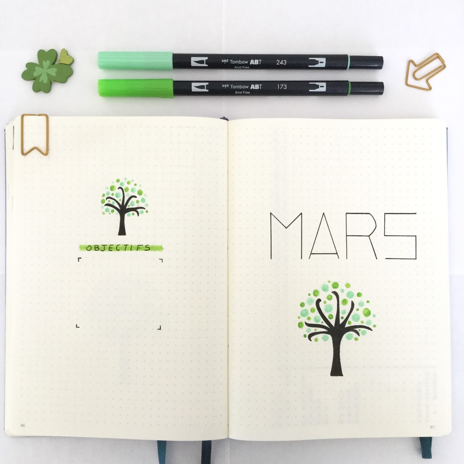 MARS 2018 dans mon bullet journal