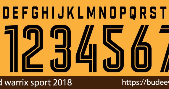 football font jersey font: Thailand warrix sport 2018 Font