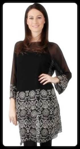 Model baju batik wanita hitam terbaru update