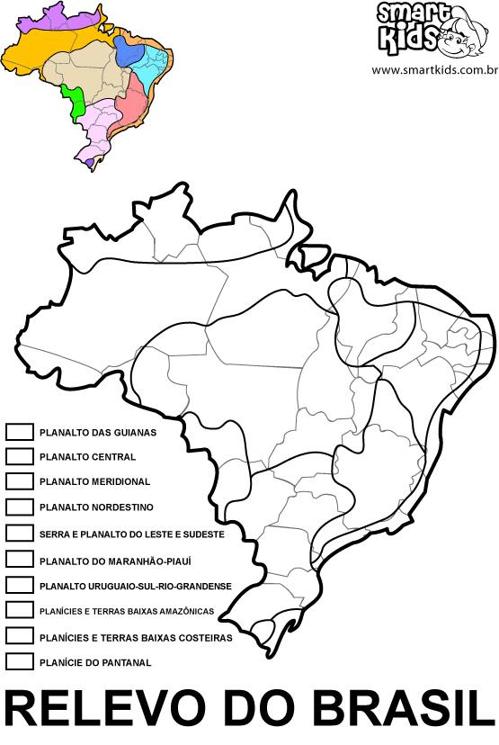 MAPA - RELEVO DO BRASIL