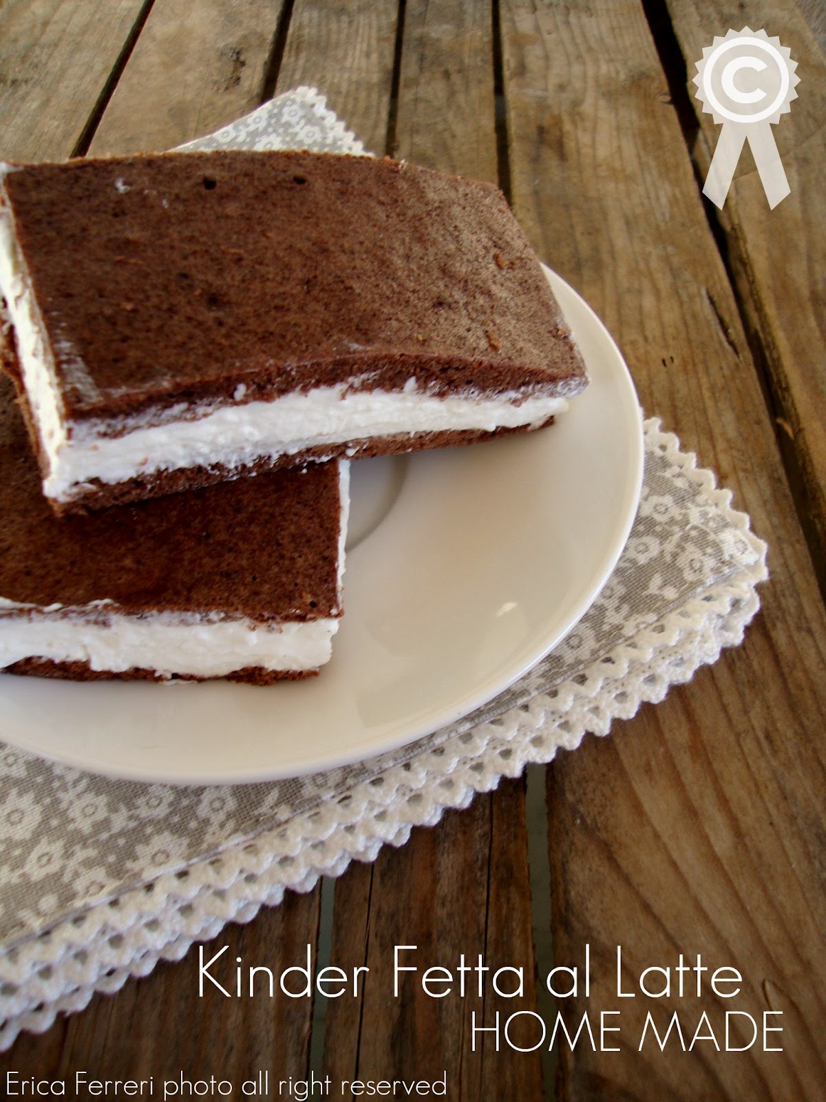 Ogni riccio un pasticcio - Blog di cucina: Kinder Fetta al latte Home made