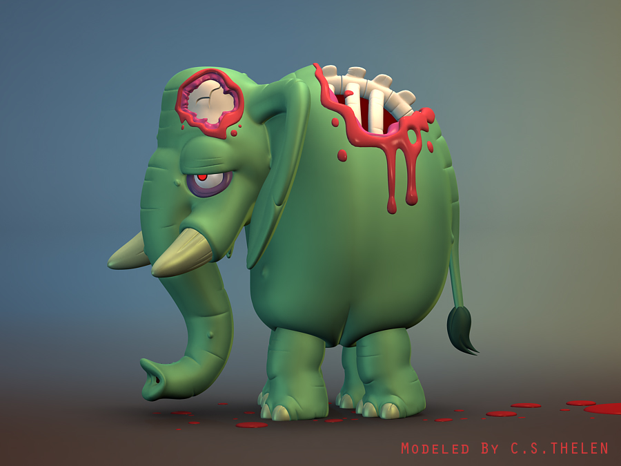 The Art of C.S.Thelen: Elephant, Undead
