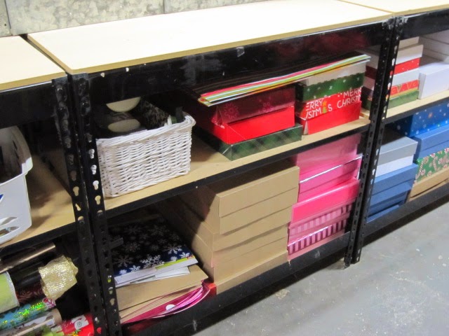 Sew Many Ways...: Workbench Turned into Gift Wrap Center...