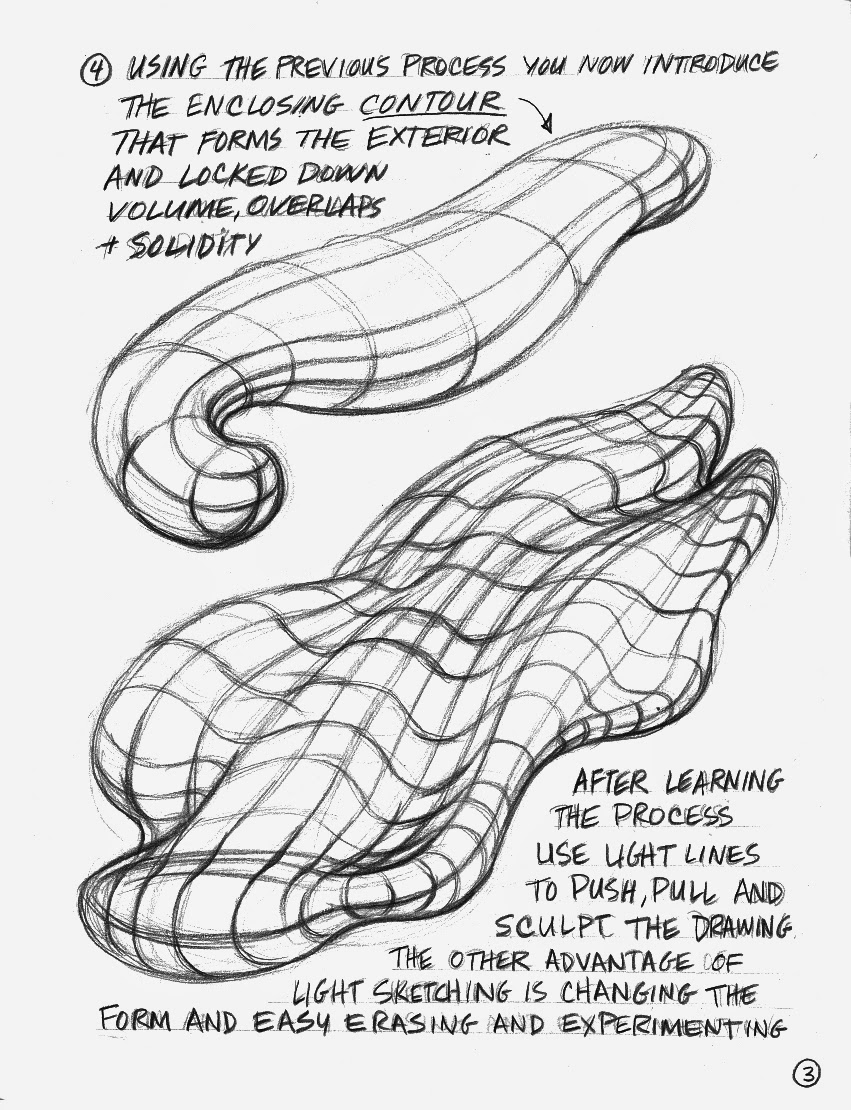 Creative Form Sketching 2015: Organic Fluid Form, Lines and Ellipses Part 2