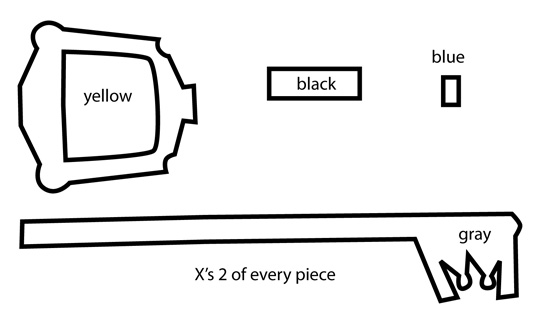 How to Make a Kingdom Hearts KeyBlade Plushie from felt