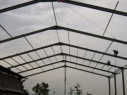 bengkel las Manunggal Jaya: Konstruksi Kuda-kuda Atap Lurus