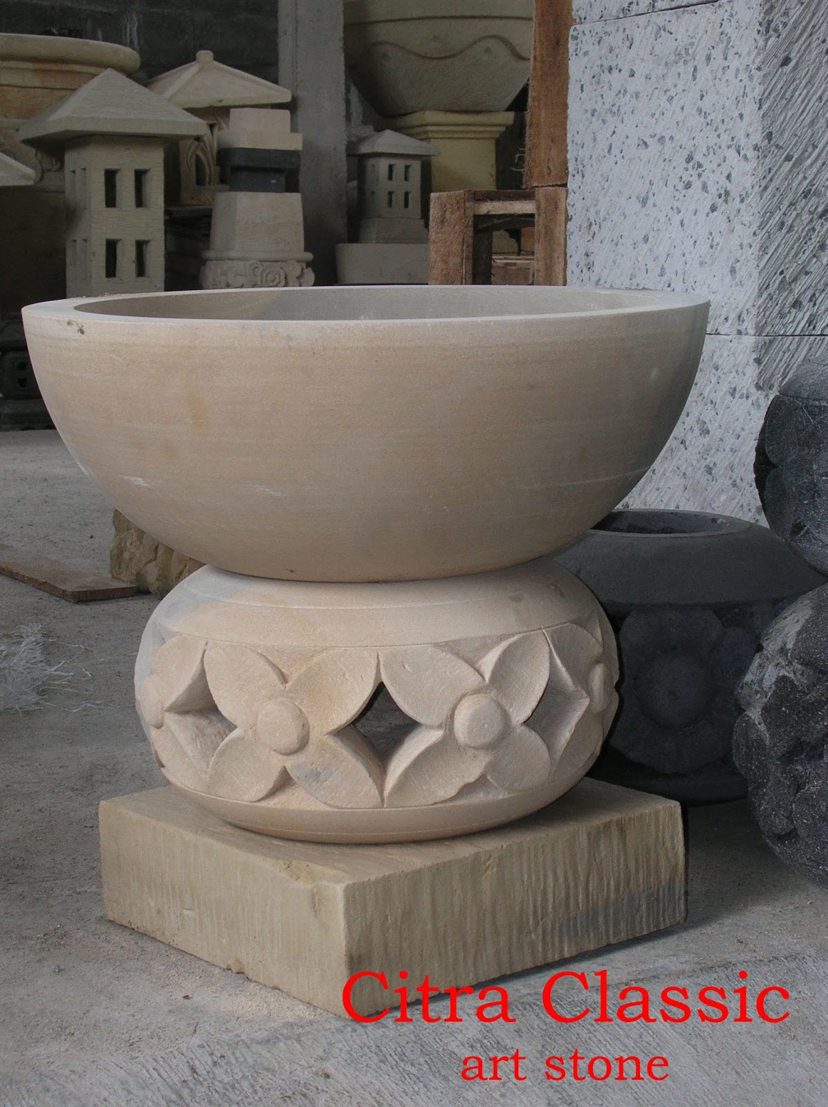 Pot Flower Stone PT 57 - Art Stone Source, Art Stone Gallery Costumes ...