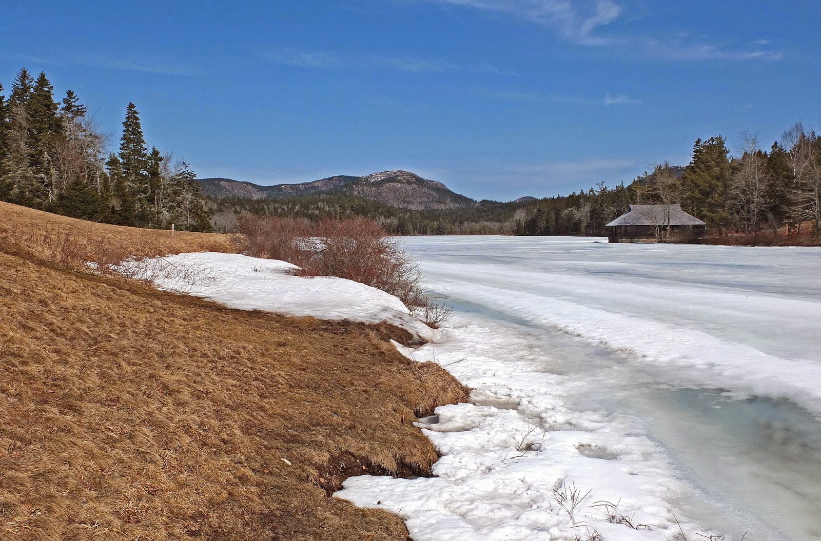 Hiking in Maine with Kelley: 4/7/14 Little Long Pond / Jordan Stream