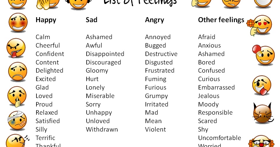 Feeling The Emotions : Vocabulario