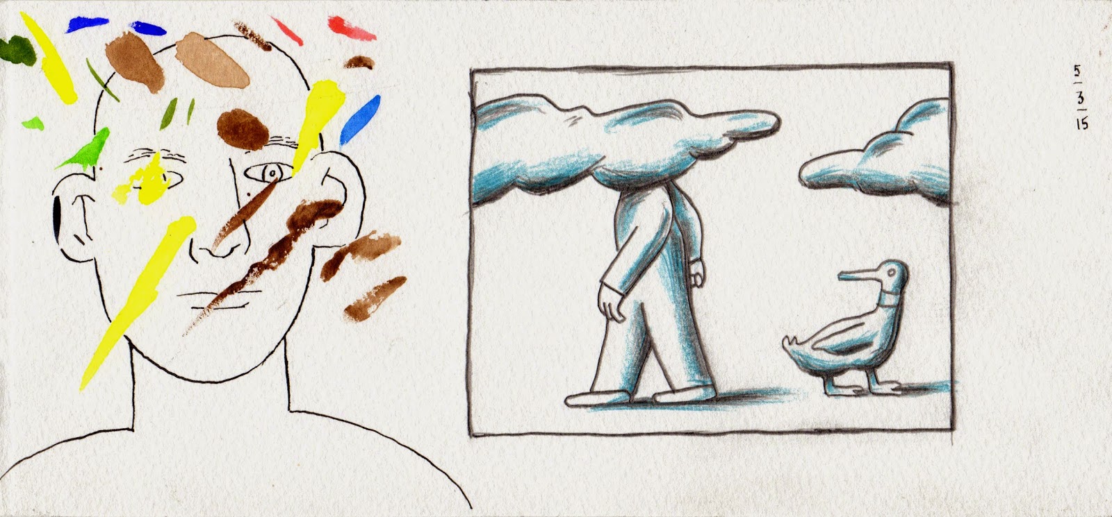 Matthew Martin Drawings: More paper off-cut drawings