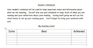 Jennifer's Teaching Tools: Reader's Notebook