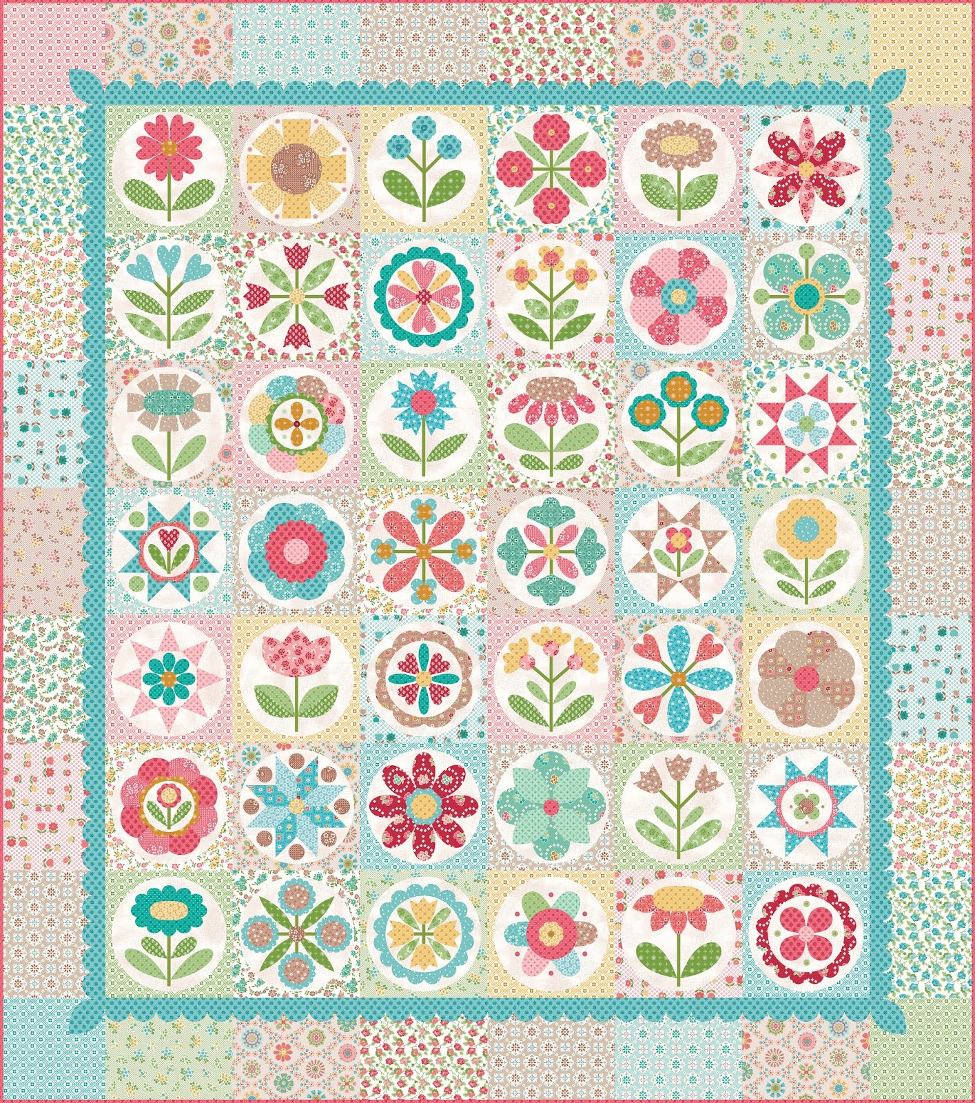 Bee In My Bonnet: Vintage Block Along - Block Six - Vintage Lily Block ...
