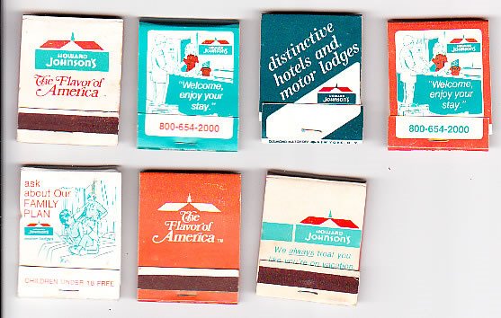 Matchbooks from hotels and motels